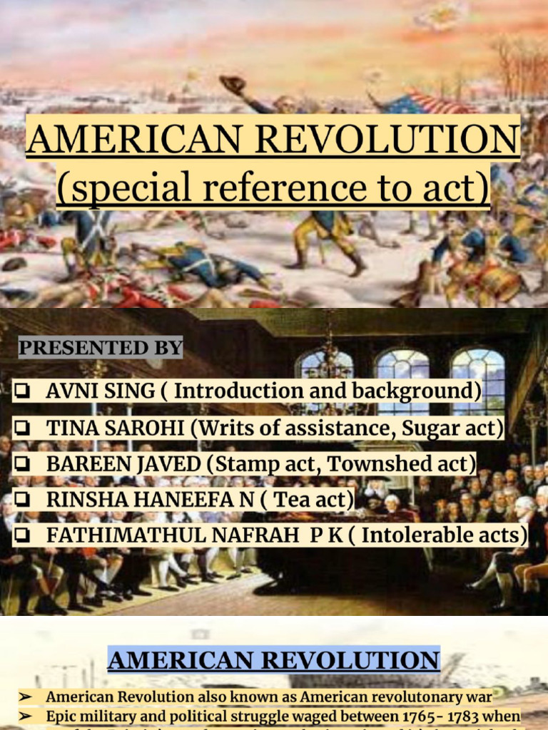 Causes - American Revolution - Acts | PDF