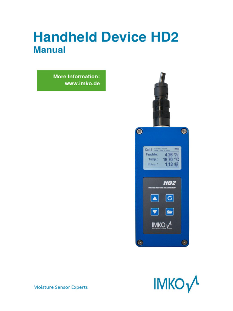 Manual Handmessgeraet-HD2 V2021 | PDF | Calibration | Density