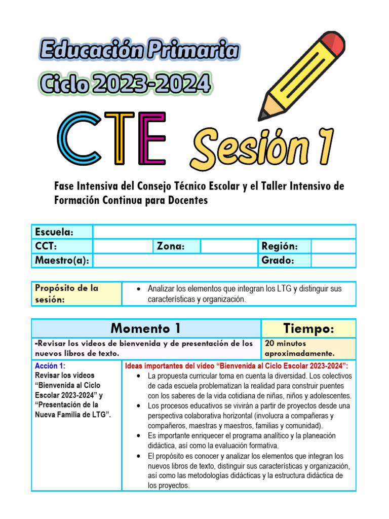Resumen Sesión 1 Fase Intensiva | PDF | Enseñando | México
