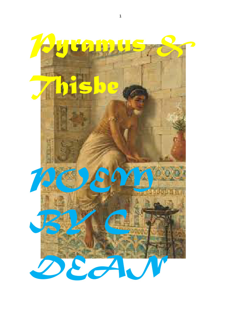 Pyramus and Thisbe After Shakespeare Elizabethan Sonnet Cycle Sequence ...