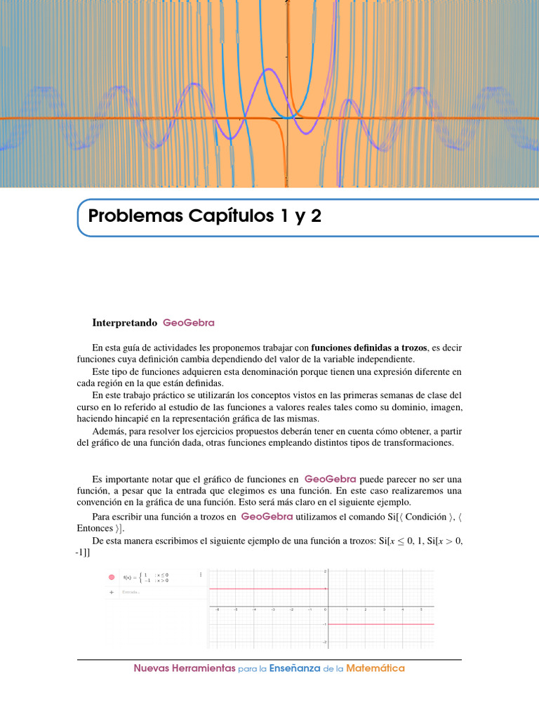 Geogebra - Ejercicios - Cap - 1 - 2022 | PDF | Función (Matemáticas) | Objetos matemáticos