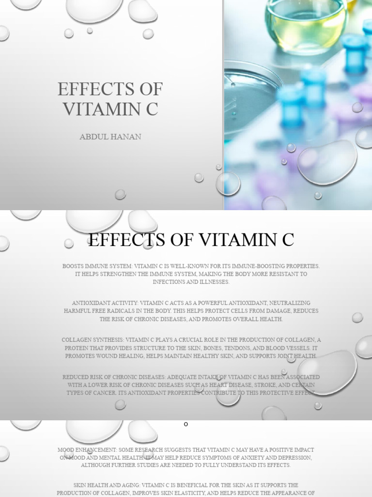 Effects of Vitamin C | PDF | Vitamin C | Vitamin