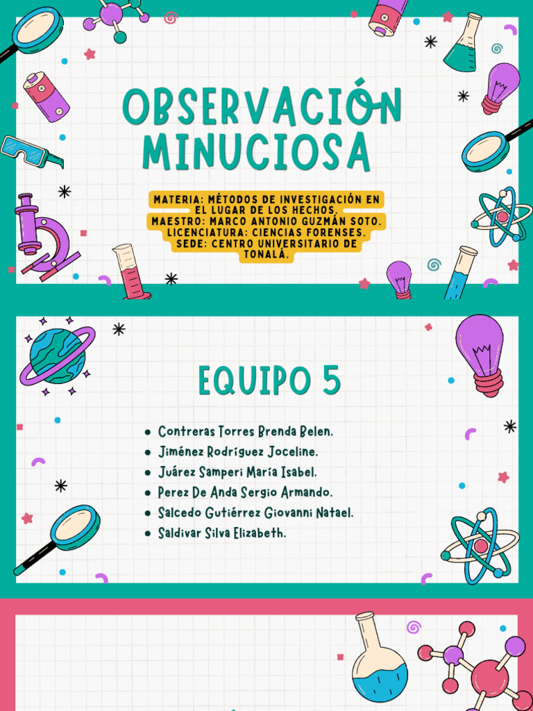 Observación Minuciosa | PDF | Observación | Ciencia forense