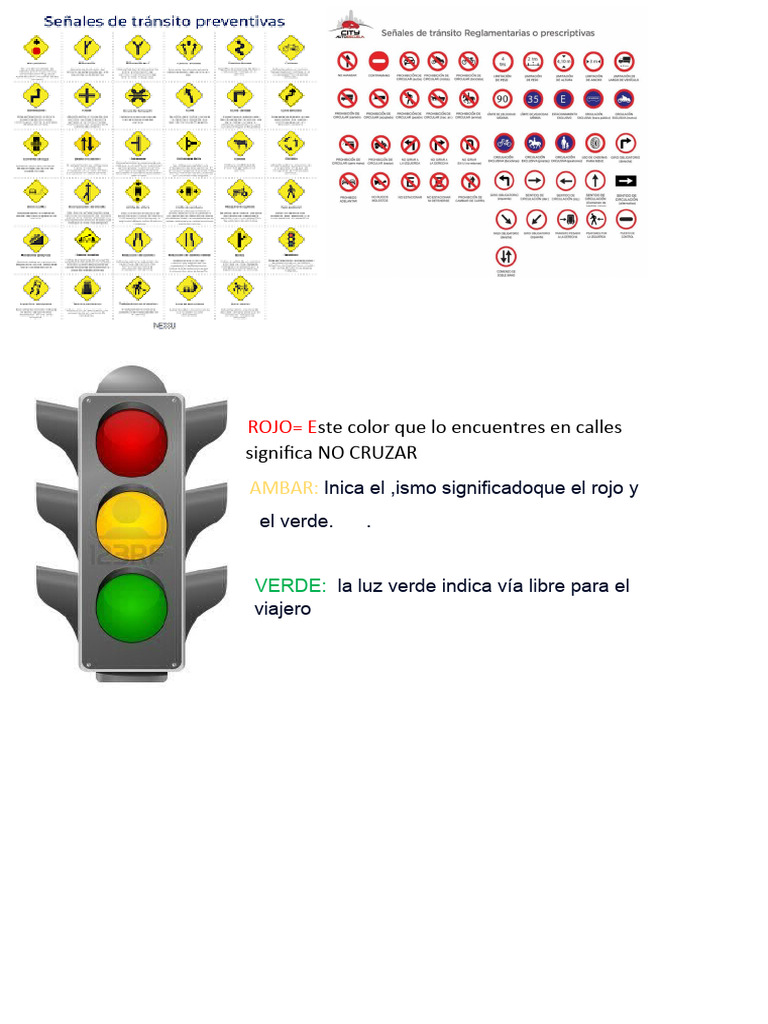 Significado de los colores del semáforo | PDF