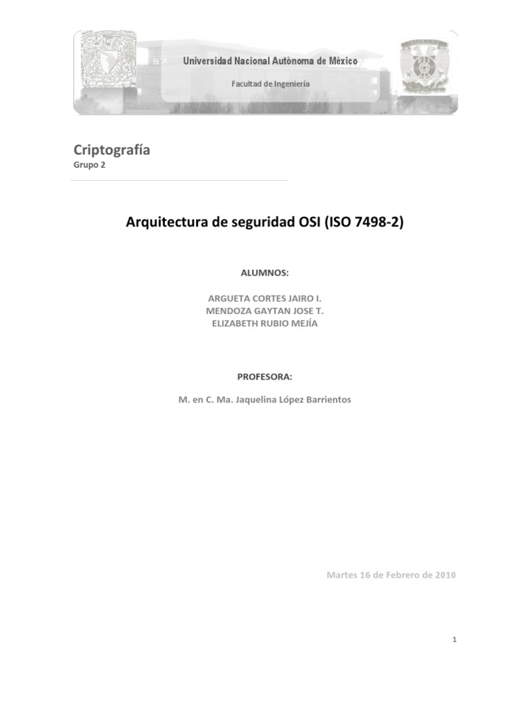 Arquitectura ISO 7498-2 | PDF | Modelo osi | Red de computadoras