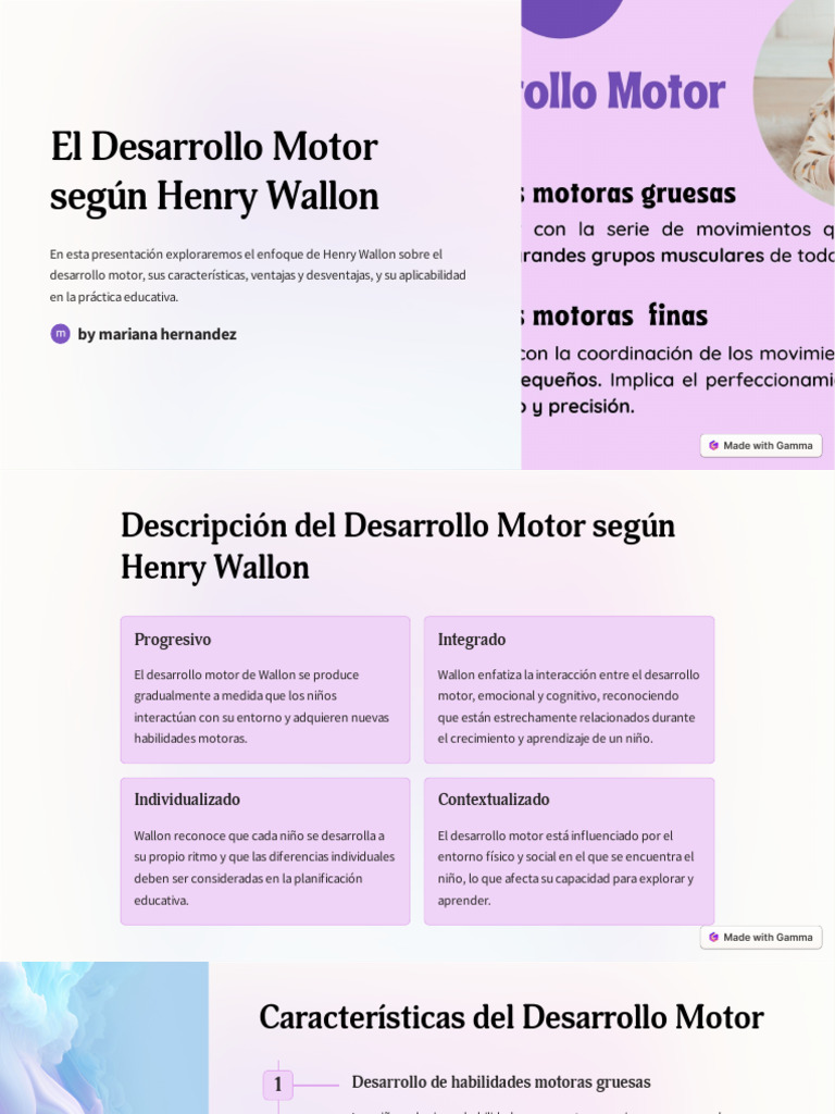 Desarrollo Motor según Henry Wallon | PDF | Aprendizaje | Neurociencia
