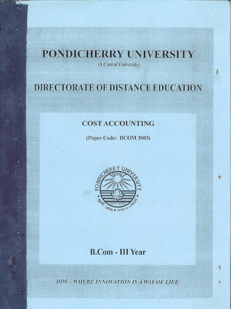 III - BCOM 3003 Cost Accounting | PDF