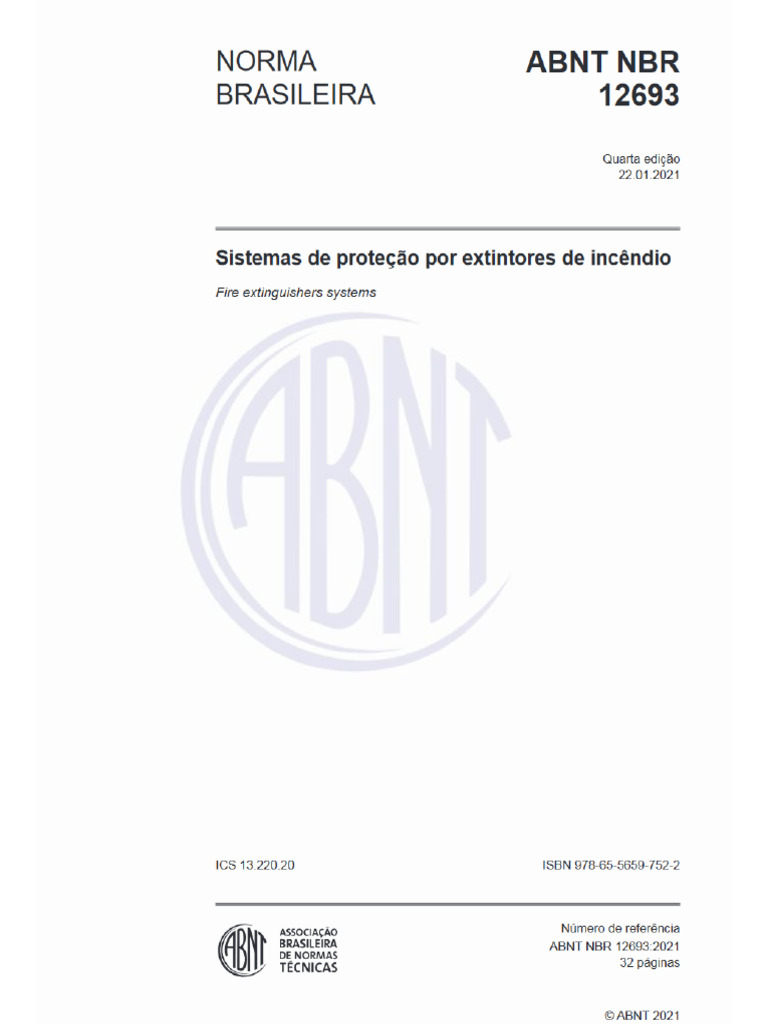ABNT NBR 12693 - 2021 - Extintores | PDF