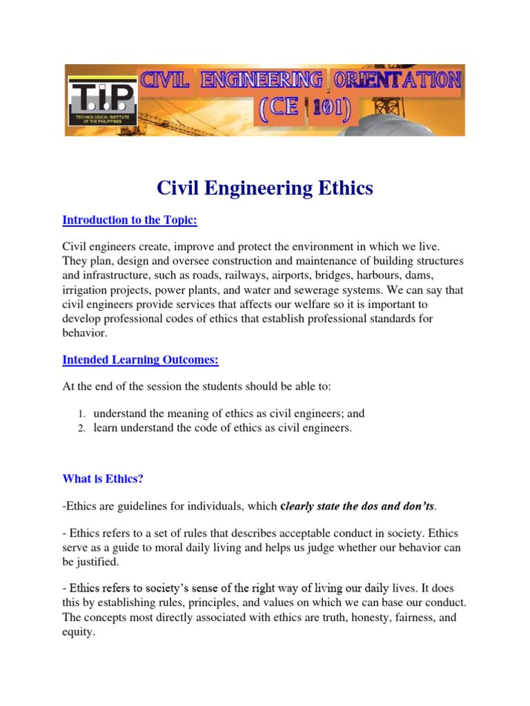 Module 1.2 - Ce Ethics | PDF | Civil Engineering | Integrity