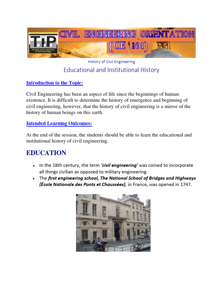 Module 2.2 - Educational and Institutional History | PDF | Civil ...