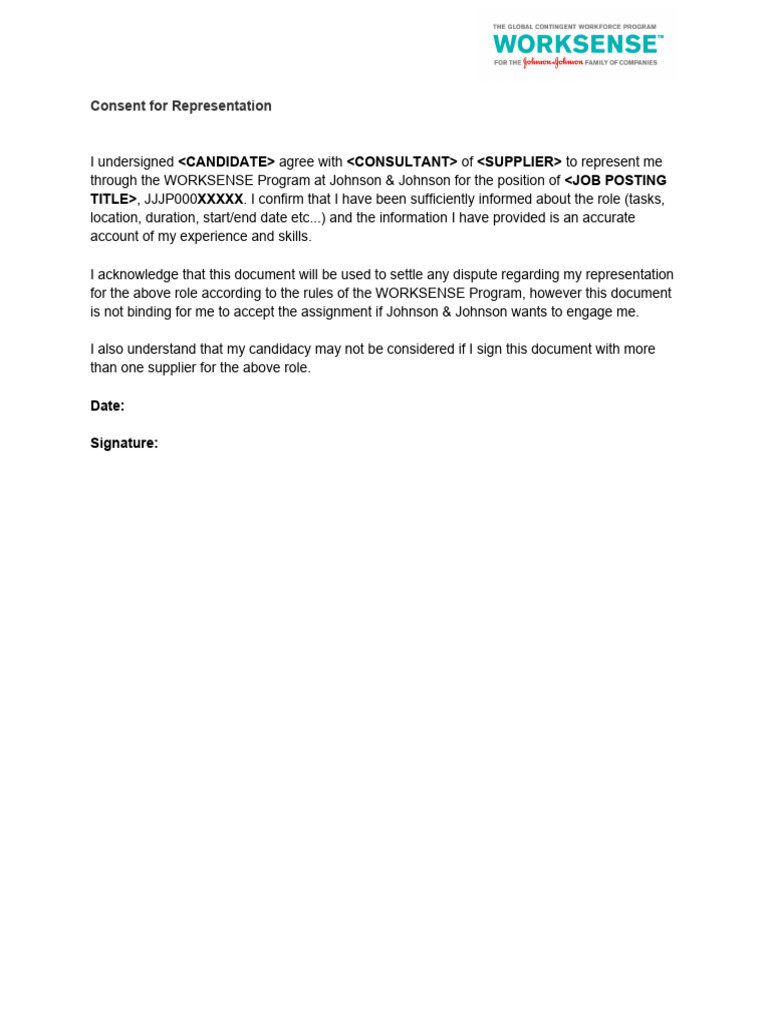 Consent for Representation Agreement | PDF