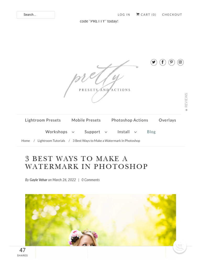 3 Best Ways To Make A Watermark in Photoshop - Pretty Presets For ...