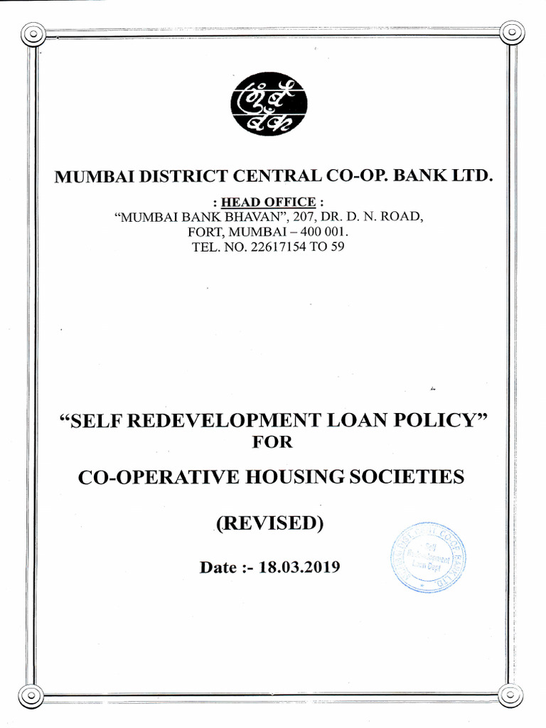 Self Redevelopment Loan Policy For Co Operative Housing Societies | PDF | Economies | Government