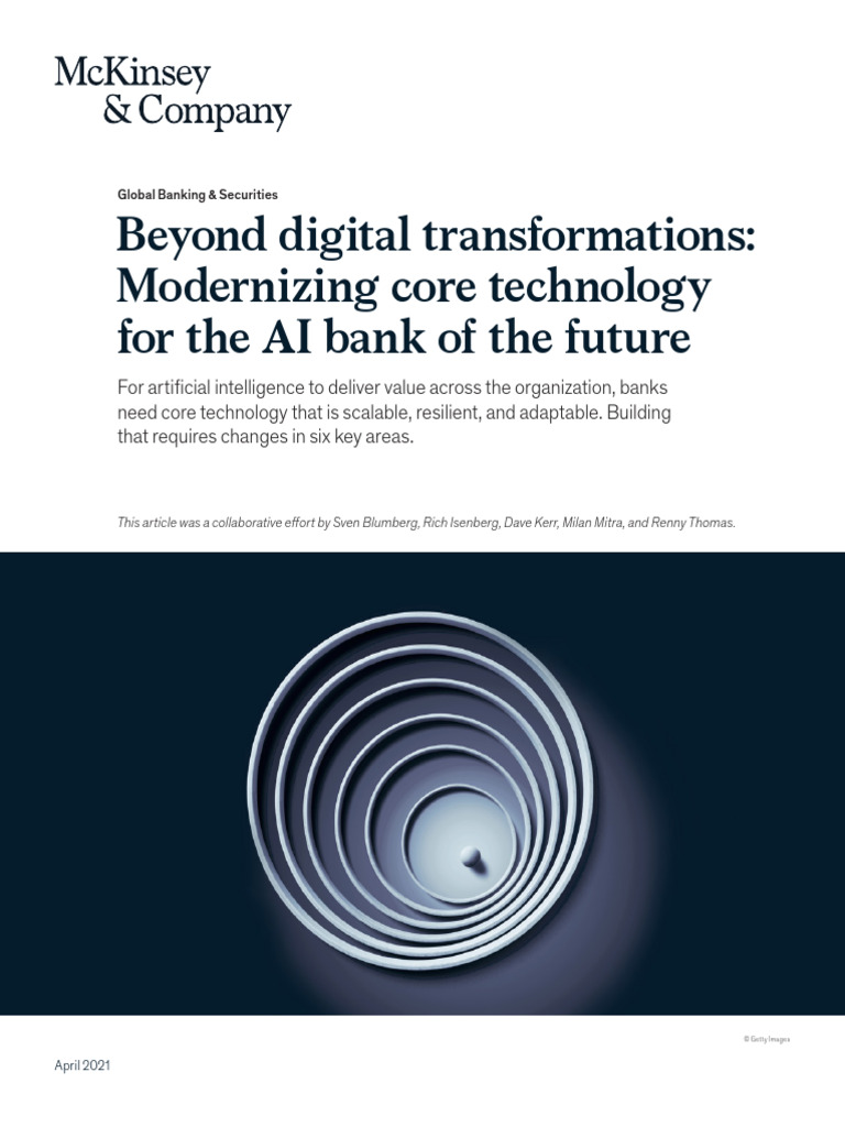 Beyond Digital Transformations Modernizing Core Technology For The Ai ...
