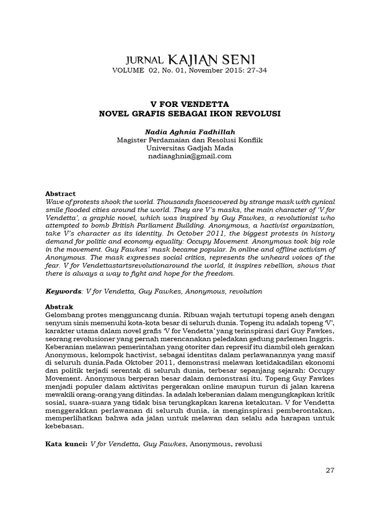 V For Vendetta Analysis | PDF