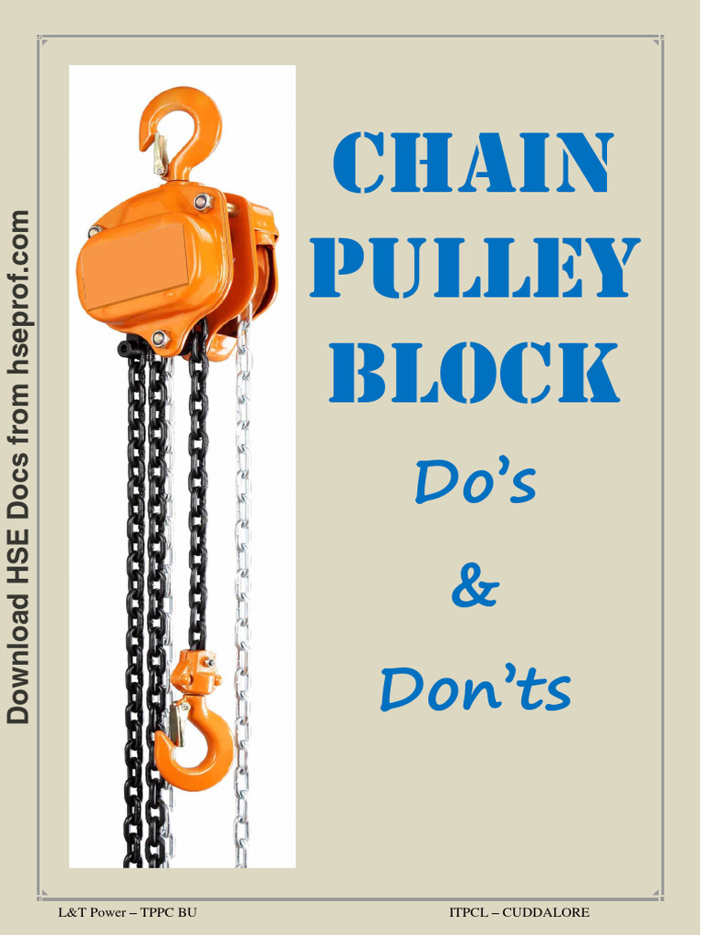 Chain Pulley Block | Download Free PDF | Friction | Tools