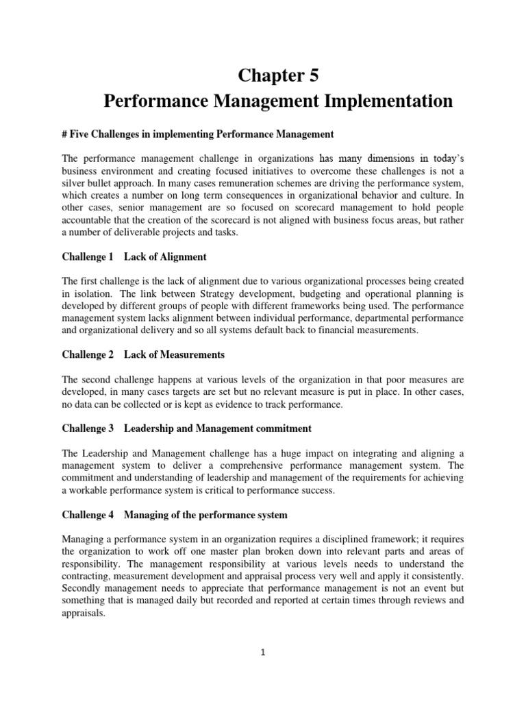 Chapter 5 - Performance Management Implementation | PDF | Leadership | Performance Appraisal