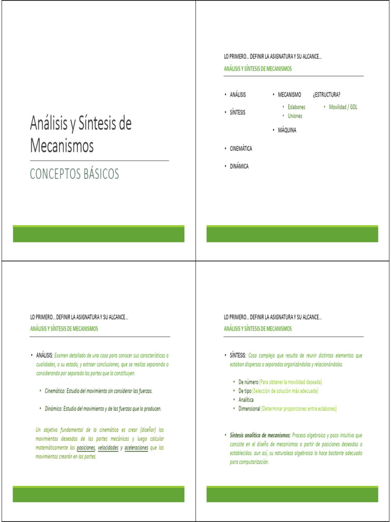 01 Conceptos Basicos | PDF | Máquinas | Cinemática