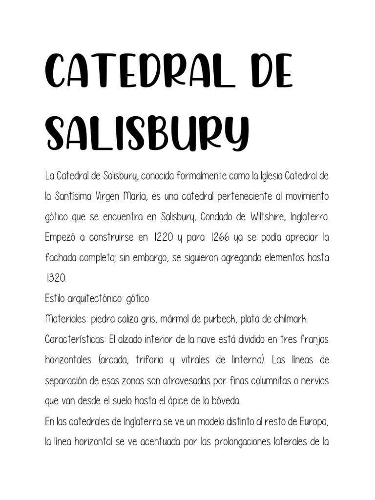 Catedral de Salisbury | PDF