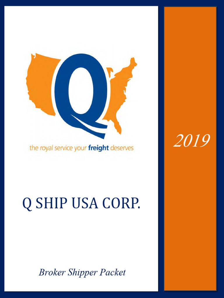 Broker Shipper Packet 2019 | PDF | Cargo | Insurance