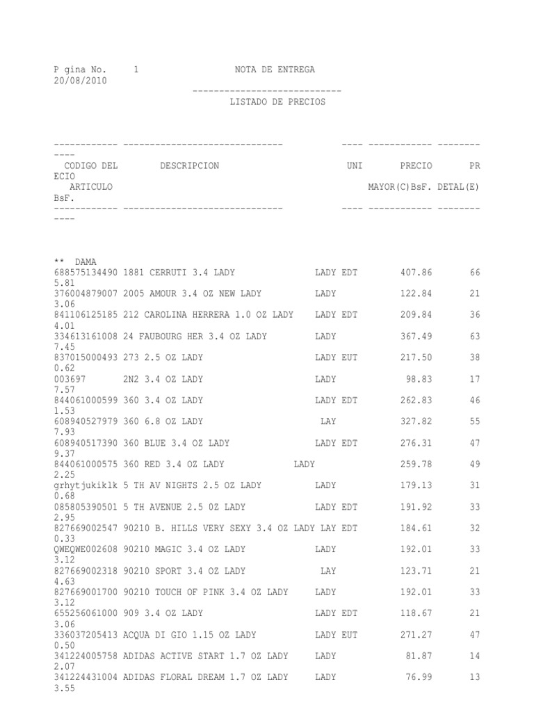 Lista 20 | PDF | Fashion | Luxury Brands