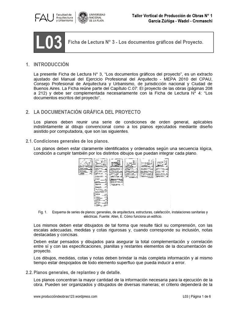 PO - TV1 - Ficha de Lectura L03 | PDF | Arquitecto | Dibujo