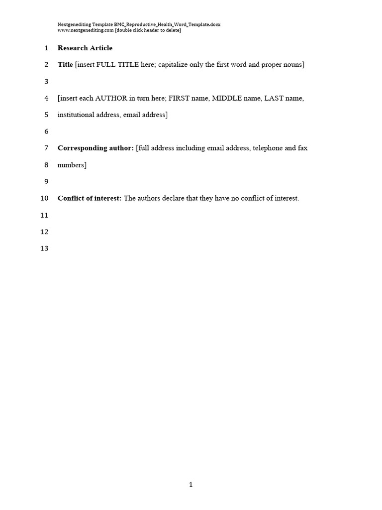 BMC Reproductive Health Word Template | Download Free PDF | Abstract ...