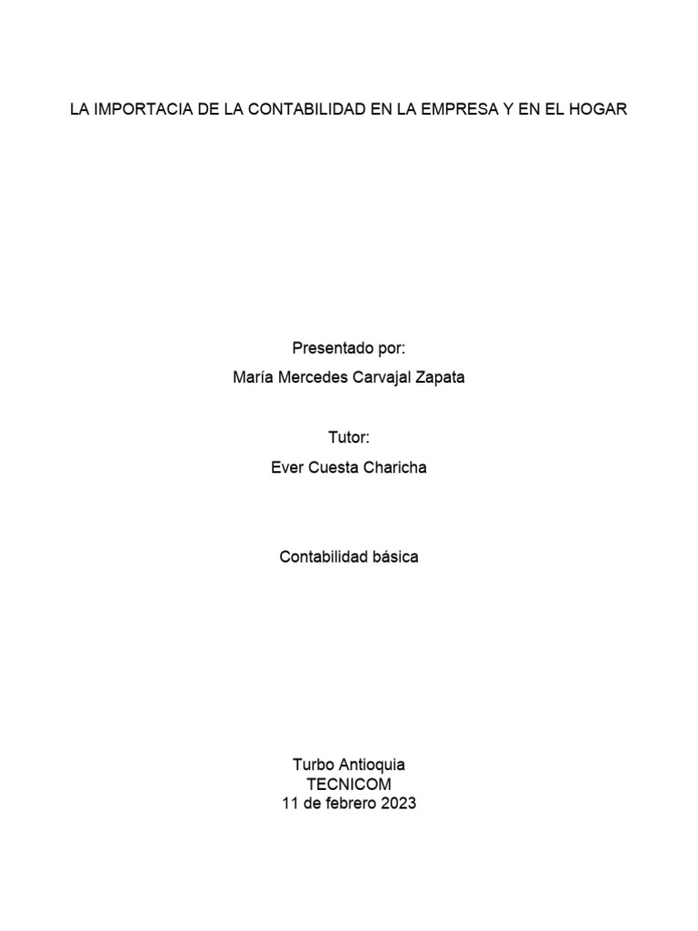 Ensayo Contabilidad | PDF | Contabilidad | Business