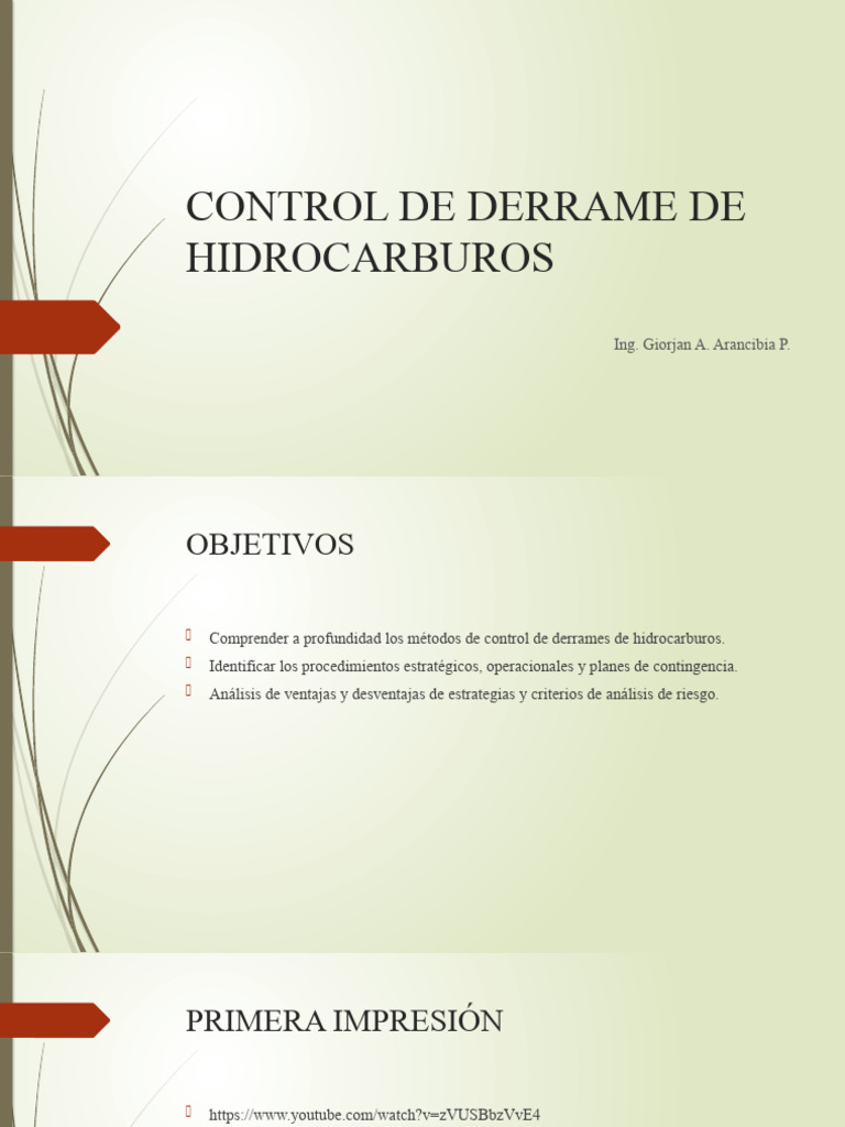 Control de Derrame de Hidrocarburos | PDF | Mercancías peligrosas | Química