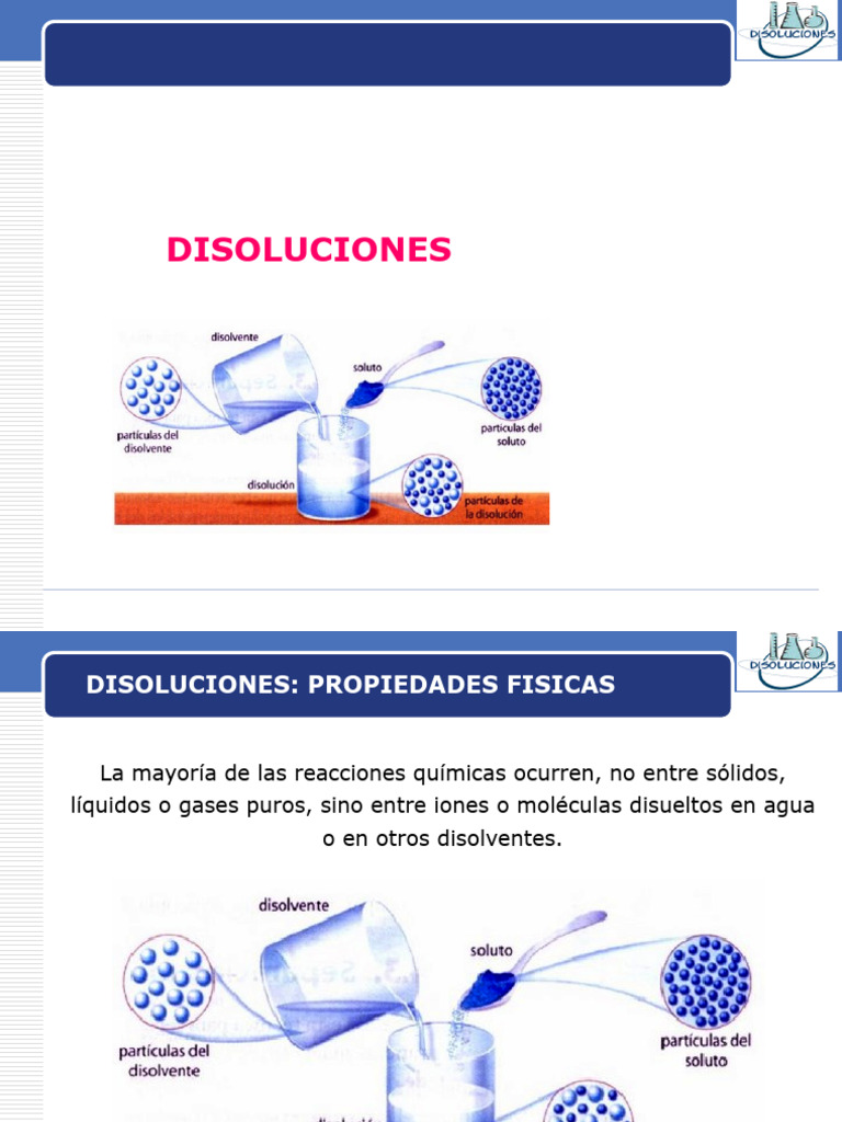 Unidad 6 Disoluciones | PDF | Concentración | Solubilidad