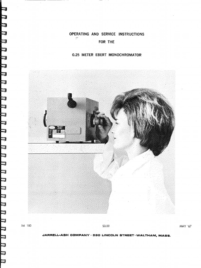 Manual - Jarrell Ash 82-410 | PDF | Mirror | Optics