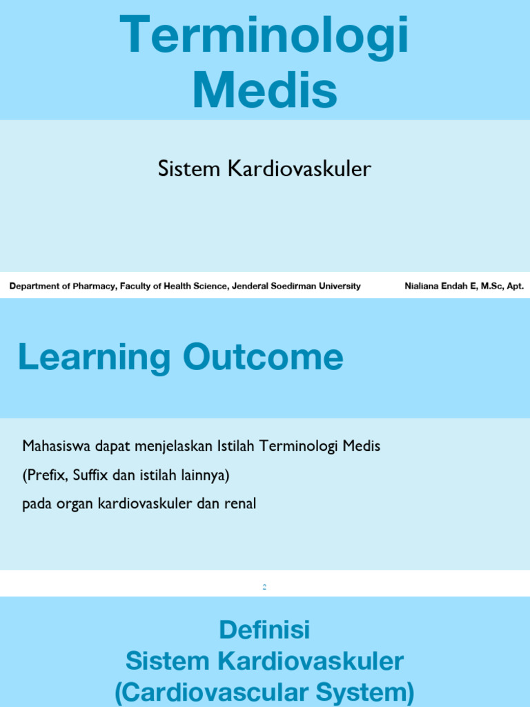 Terminologi Medis Kardiovaskuler dan Renal | PDF