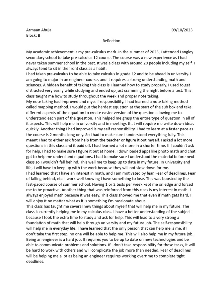 Achievement | PDF | Mathematics | Behavior Modification