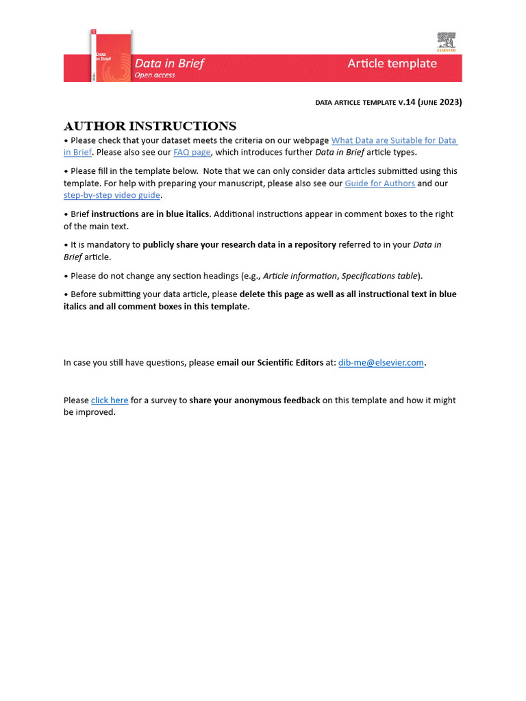 Datainbrief Template | PDF | Data | Informed Consent
