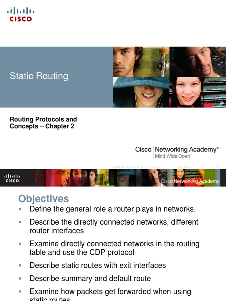 Static Routing: Routing Protocols and Concepts - Chapter 2 | PDF
