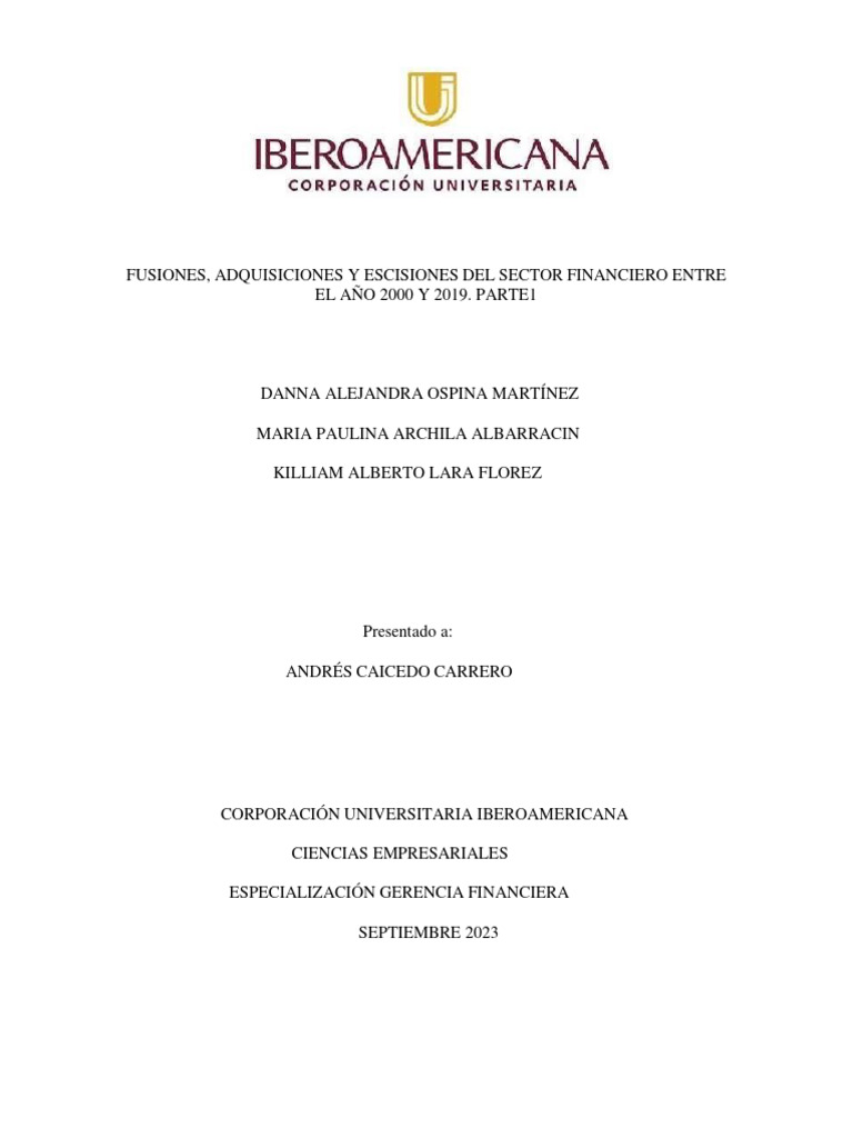 Fusiones y Adquisiciones Financieras 2000-2019 | PDF | Empresas | Business