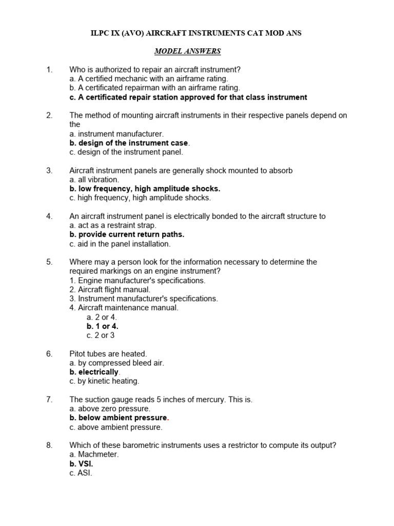 ILPC IX Mod Ans 2023 | PDF | Gyroscope | Airspeed