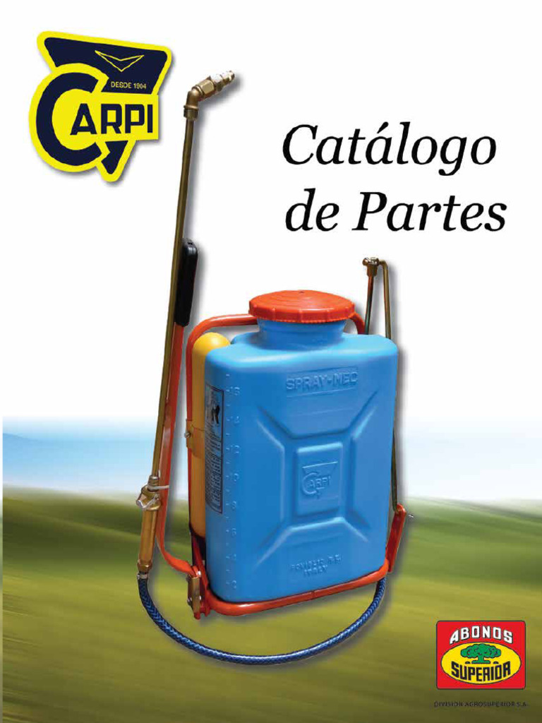 Catalogo de Partes Bomba Carpi Spray Mec 18 Litros | PDF