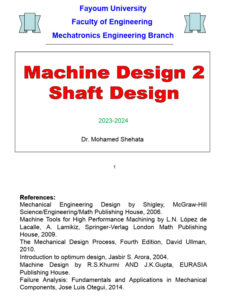 1&2 Shaft Design | PDF | Engineering | Mechanical Engineering
