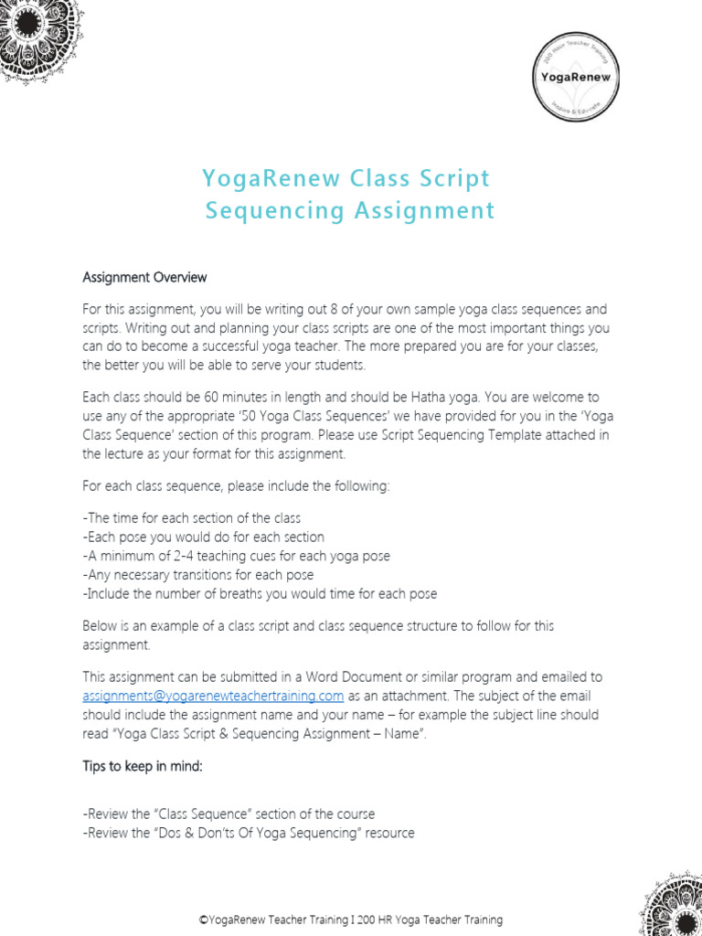 Class Script Sequencing Assignment | PDF | Foot | Musculoskeletal System Class Script Sequencing Assignment | PDF | Foot | Musculoskeletal System