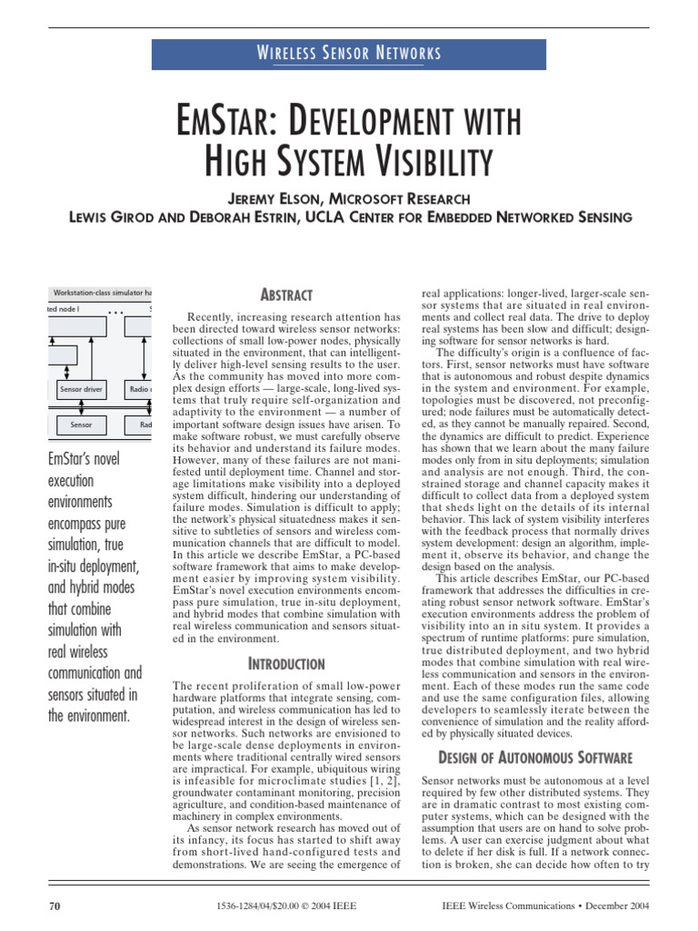 Wireless Sensor Networks | PDF | Simulation | Wireless Sensor Network