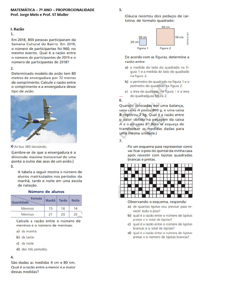Proporcionalidade - 13 - Lista 13 - Alunos | PDF