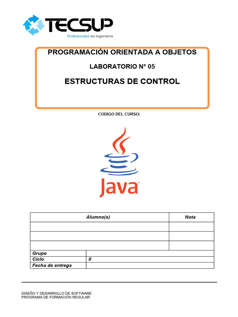 POO - Lab 05-Estructuras de Control-2023-2 | PDF | Constructor ... POO - Lab 05-Estructuras de Control-2023-2 | PDF | Constructor ...