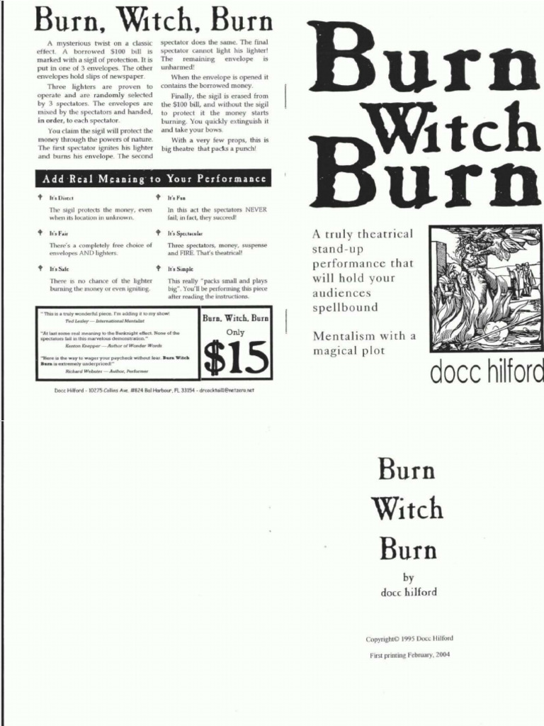 Docc Hilford - Burn Witch Burn | PDF