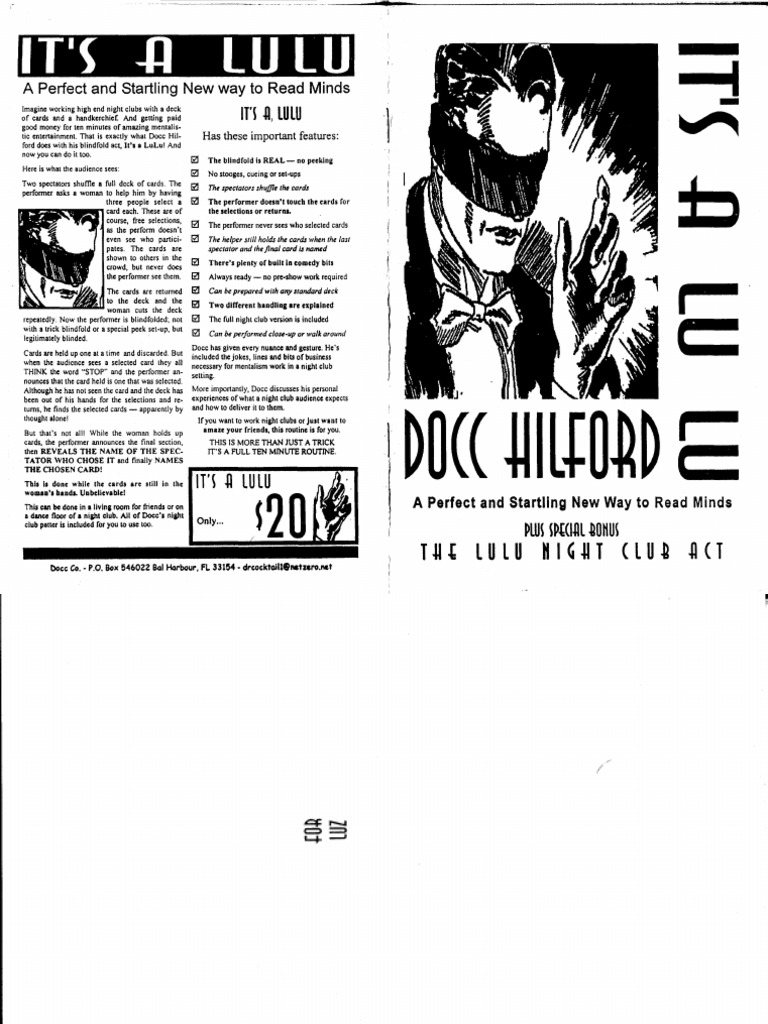 Docc Hilford - It's A LuLu | PDF | Mentalism