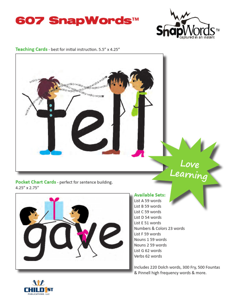 SnapWords Information | PDF