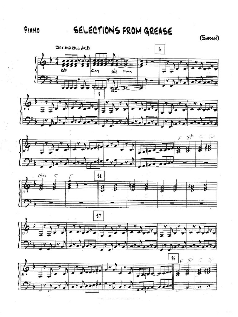 Selections From Grease | PDF