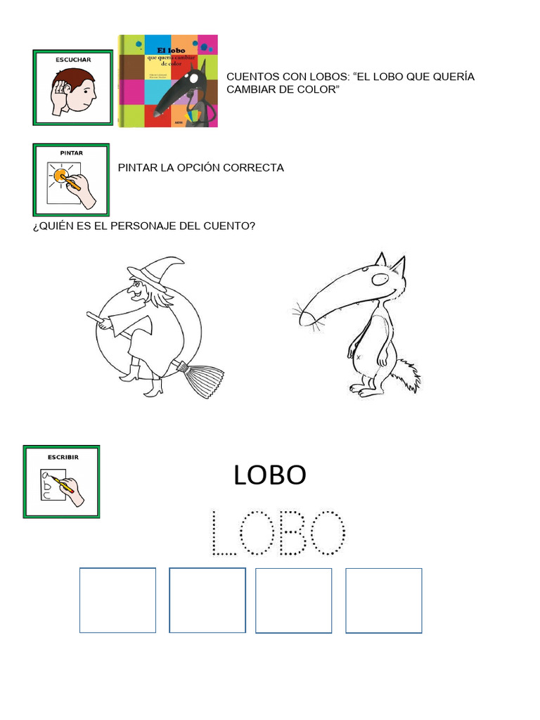 El Lobo Que Queria Cambiar de Color | PDF