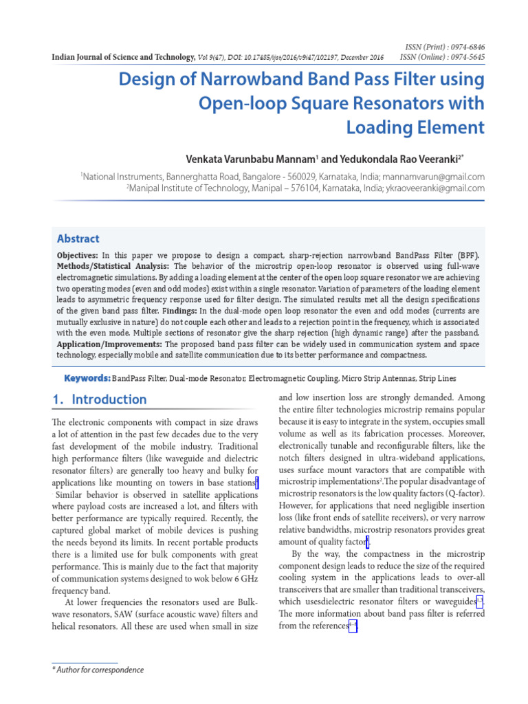 Article 69 | PDF | Filter (Signal Processing) | Bandwidth (Signal Processing)
