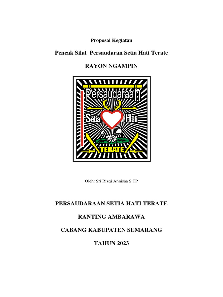 Contoh Proposal, Pengajuan SK Dan Surat Ijin Latihan PSHT | PDF | Perjalanan